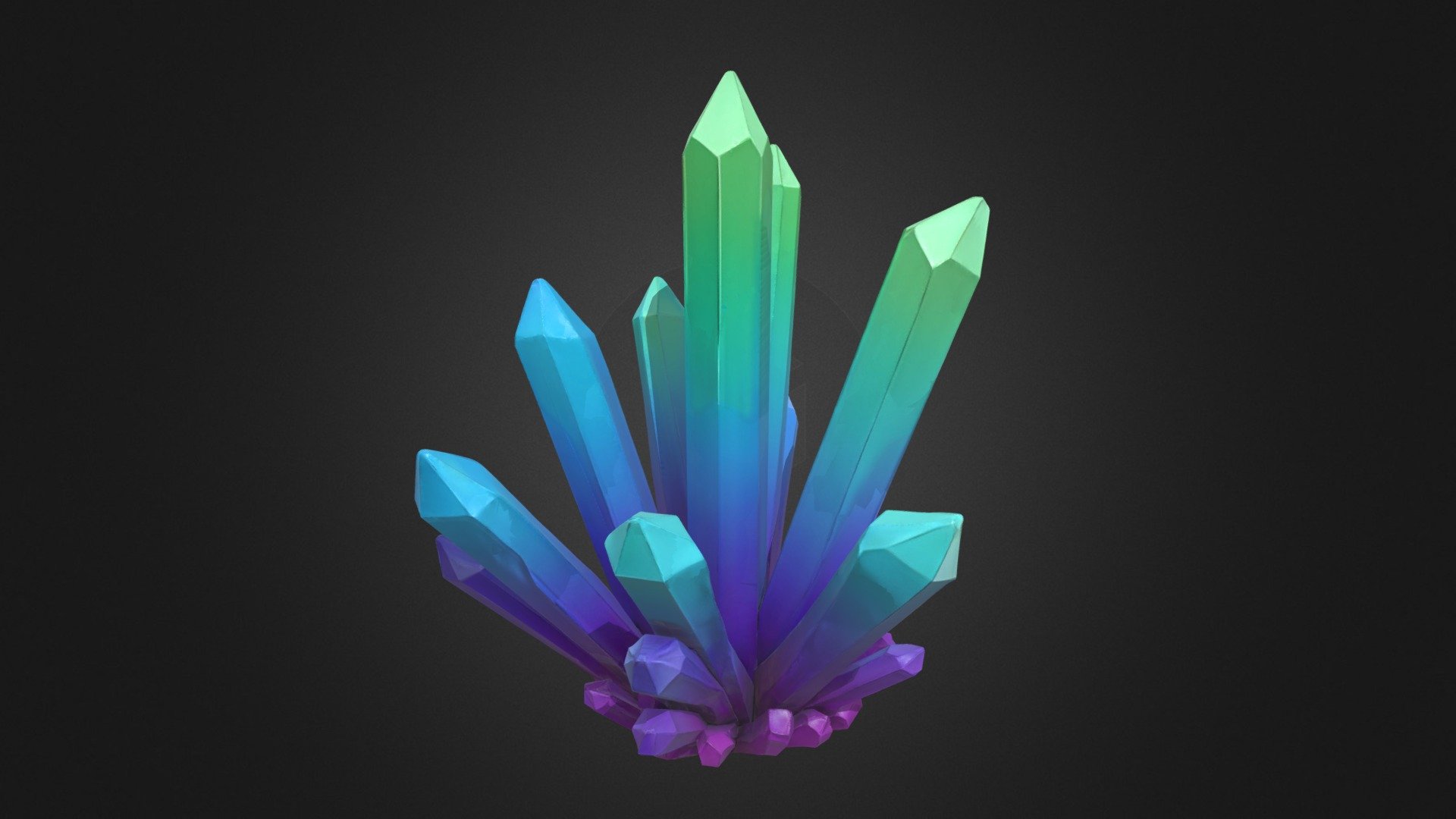 Crystal Cluster - 3D model by Korvana Studio (@korvanastudio) [3527ec1 ...