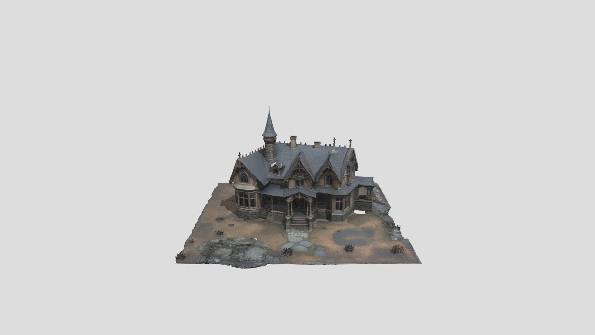 Haunted Lakeside Manor - Download Free 3D model by svoloch (@kystk ...