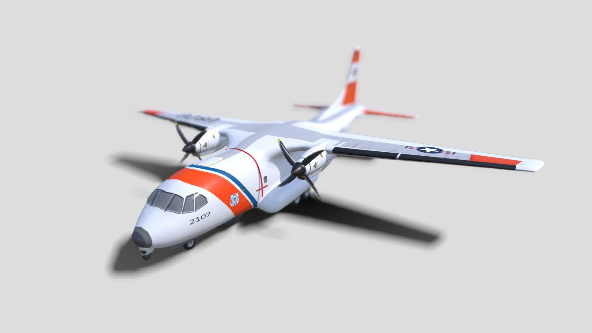 HC-144 Ocean Sentry US Coast Guard Marine Patrol - 3D model by Euramec ...