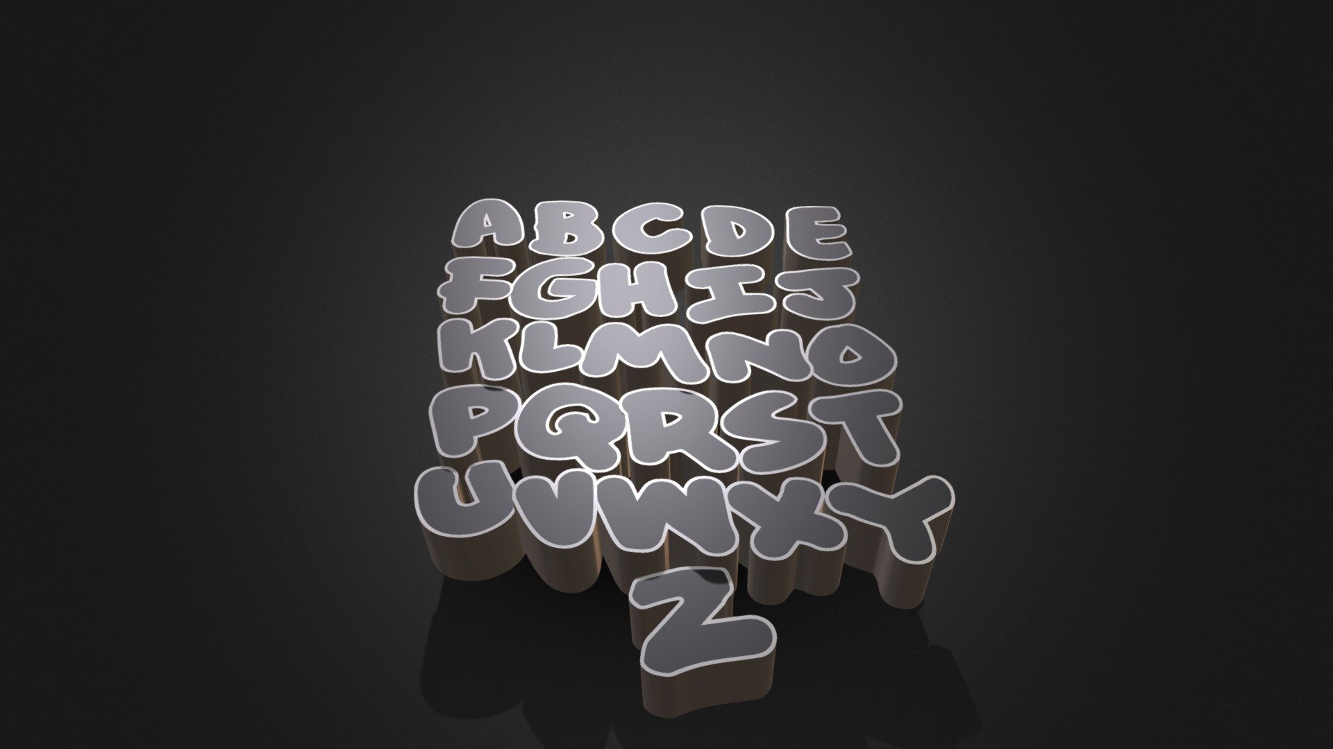 ABC OUTLINE - 3D model by N.Y.CEVE_CUSTOMS [352b0a7] - Sketchfab