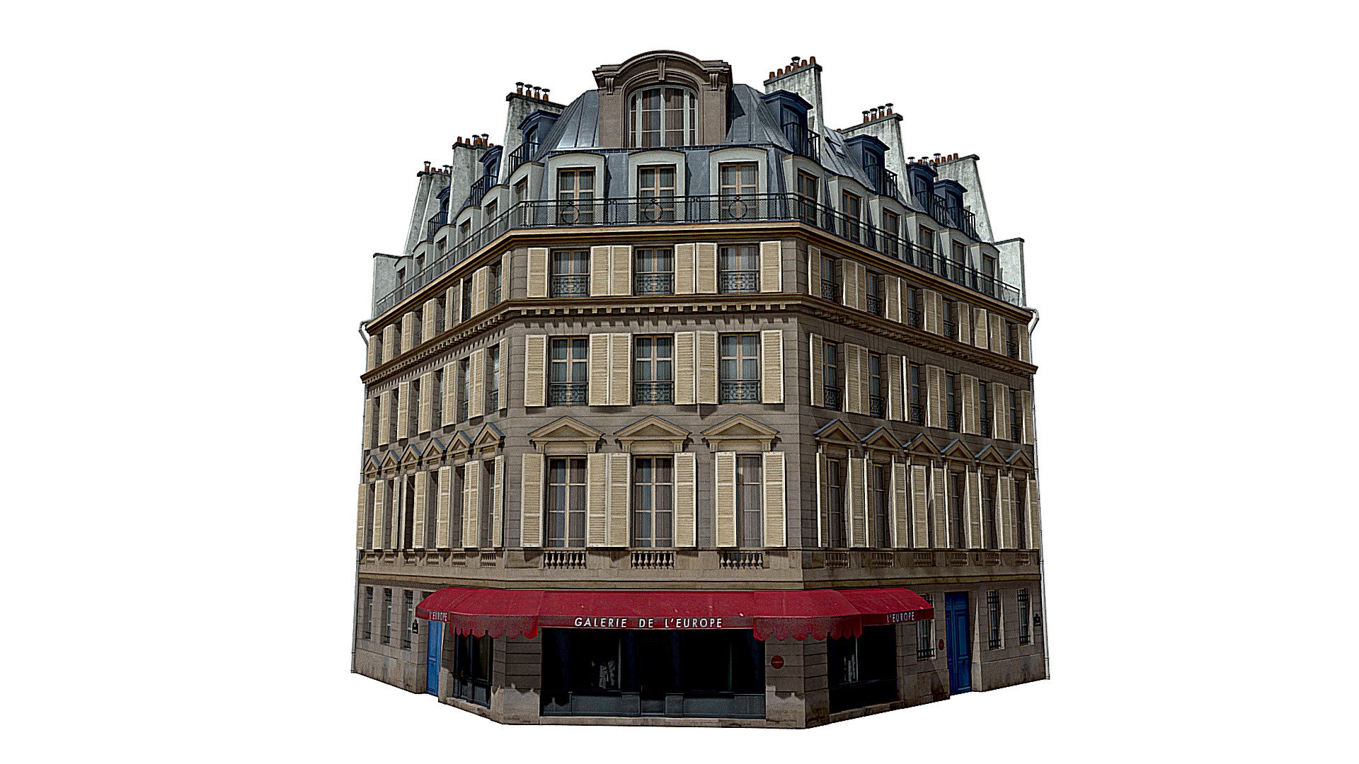 Parisian corner building - Buy Royalty Free 3D model by Izat Abdraimov ...
