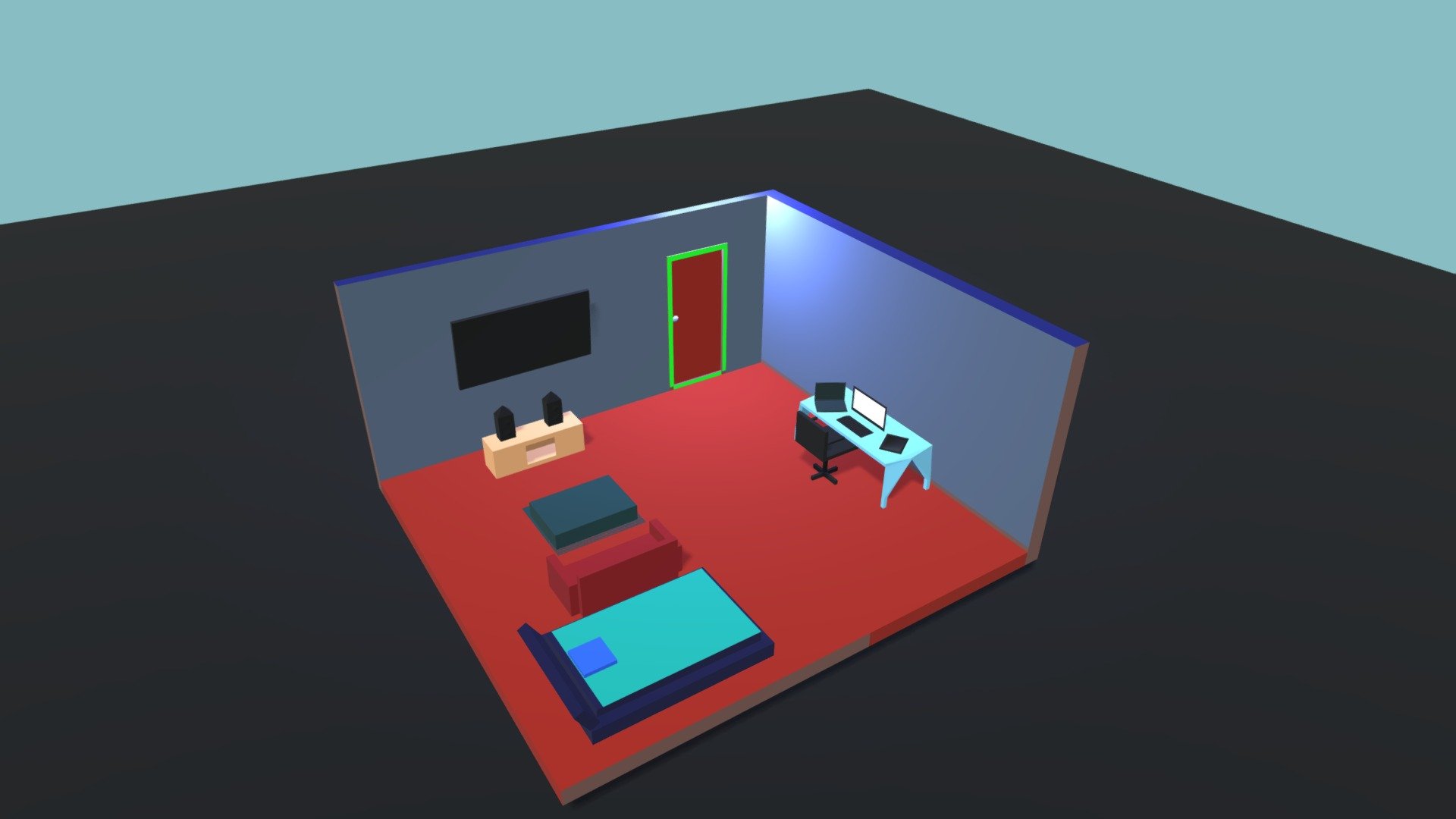 GAMING ROOM - Download Free 3D model by luckyie [3530c7a] - Sketchfab