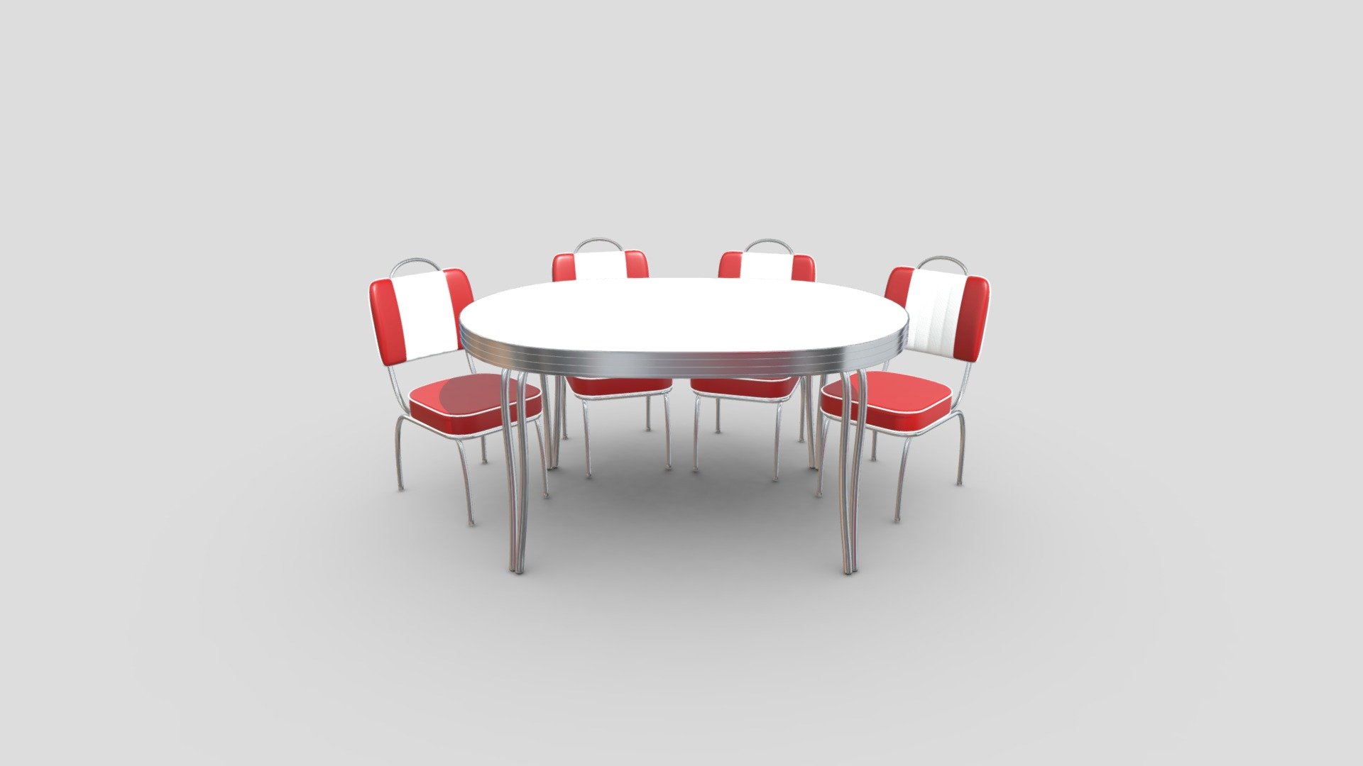 Retro Dinette Set - Buy Royalty Free 3D model by Pickle55100 [353156a ...