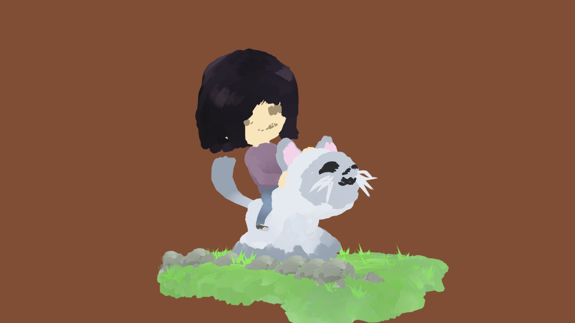 An Artist and Her Cat - Quill - 3D model by Ouroborose [3531bf8 ...
