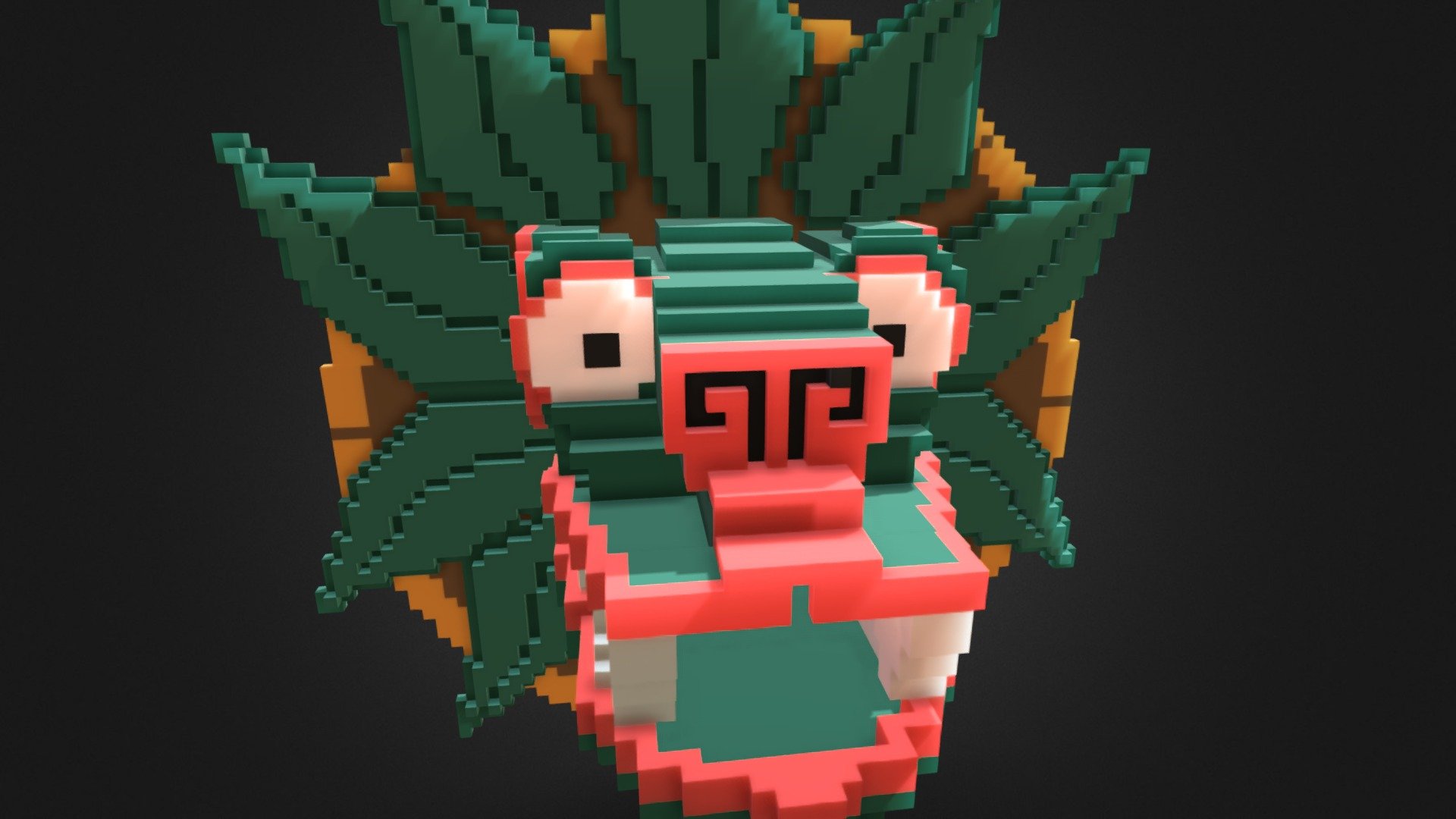 Voxel Quetzalcóatl - 3D model by qpxmedia [35336d1] - Sketchfab