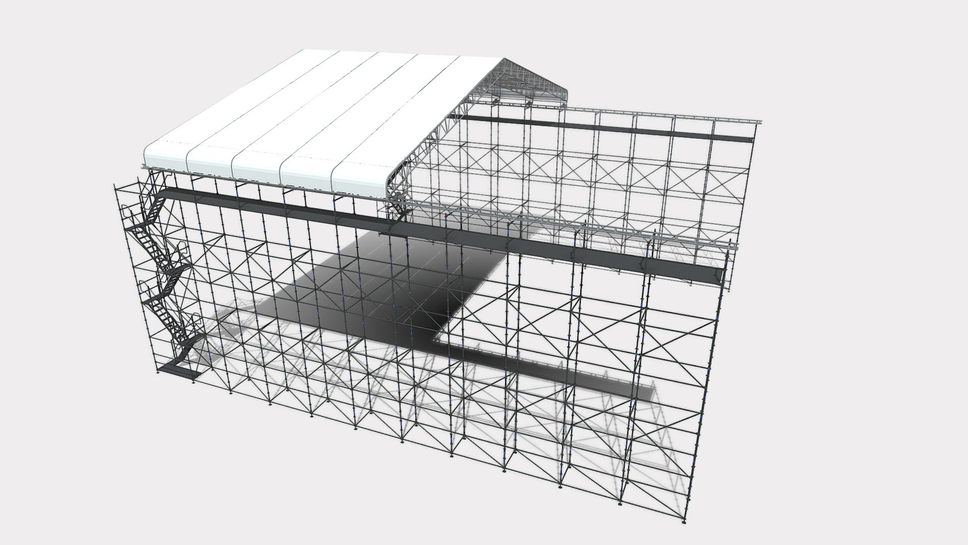 Building double-pitch roof - 3D model by pilosiosrl [353741c] - Sketchfab