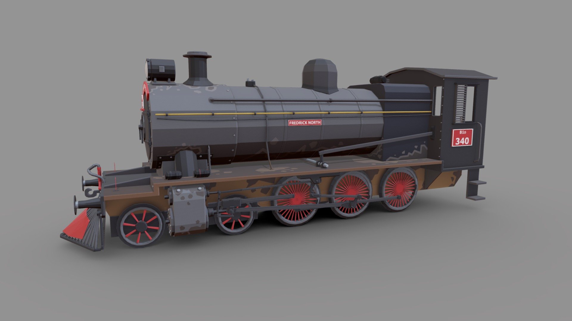 British Railway Steam Train Engine | Lowpoly - Buy Royalty Free 3D ...