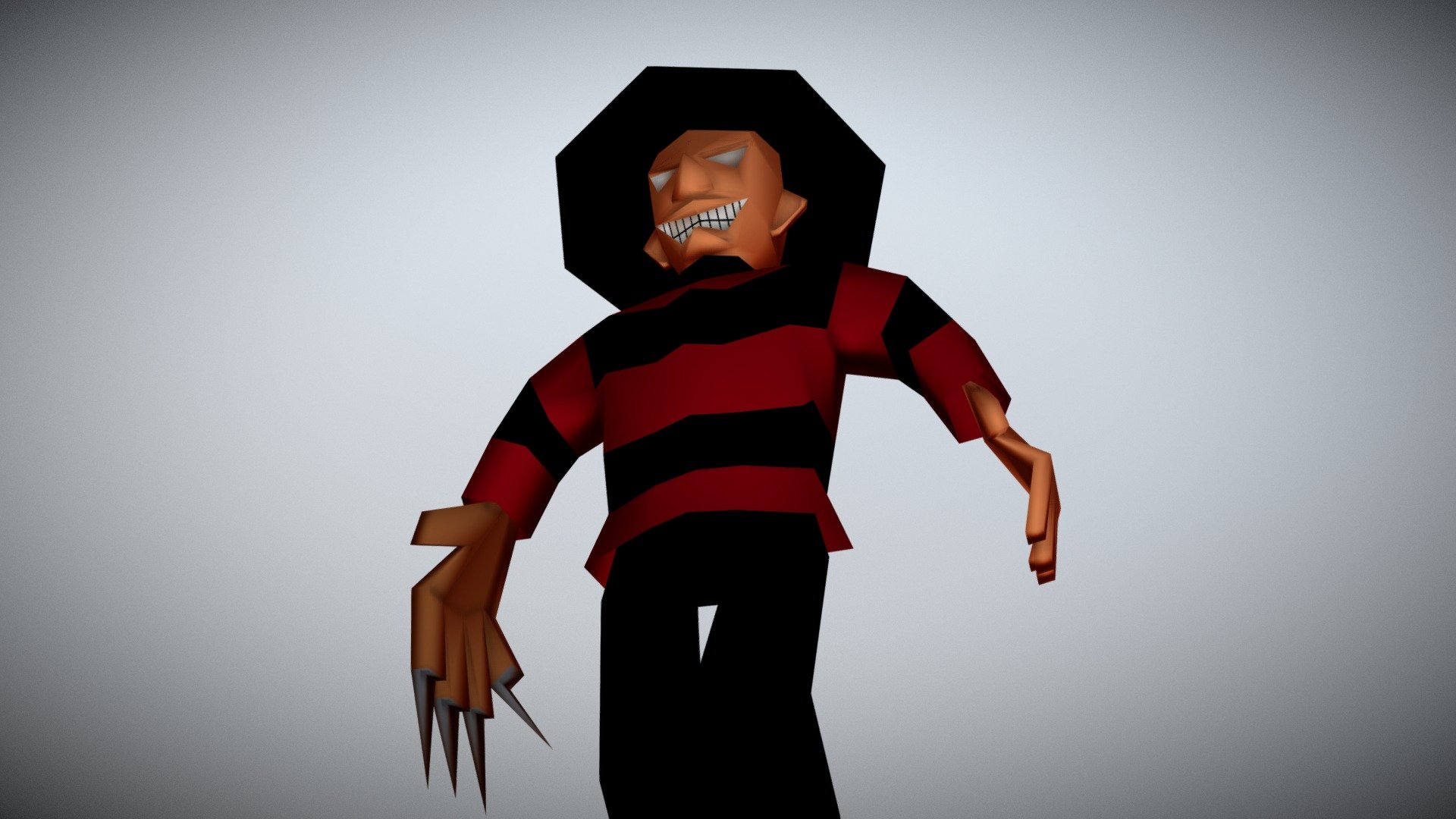 Lowpoly Freddy Krueger - 3D model by Jim Alves (@jimalvess) [353c634 ...