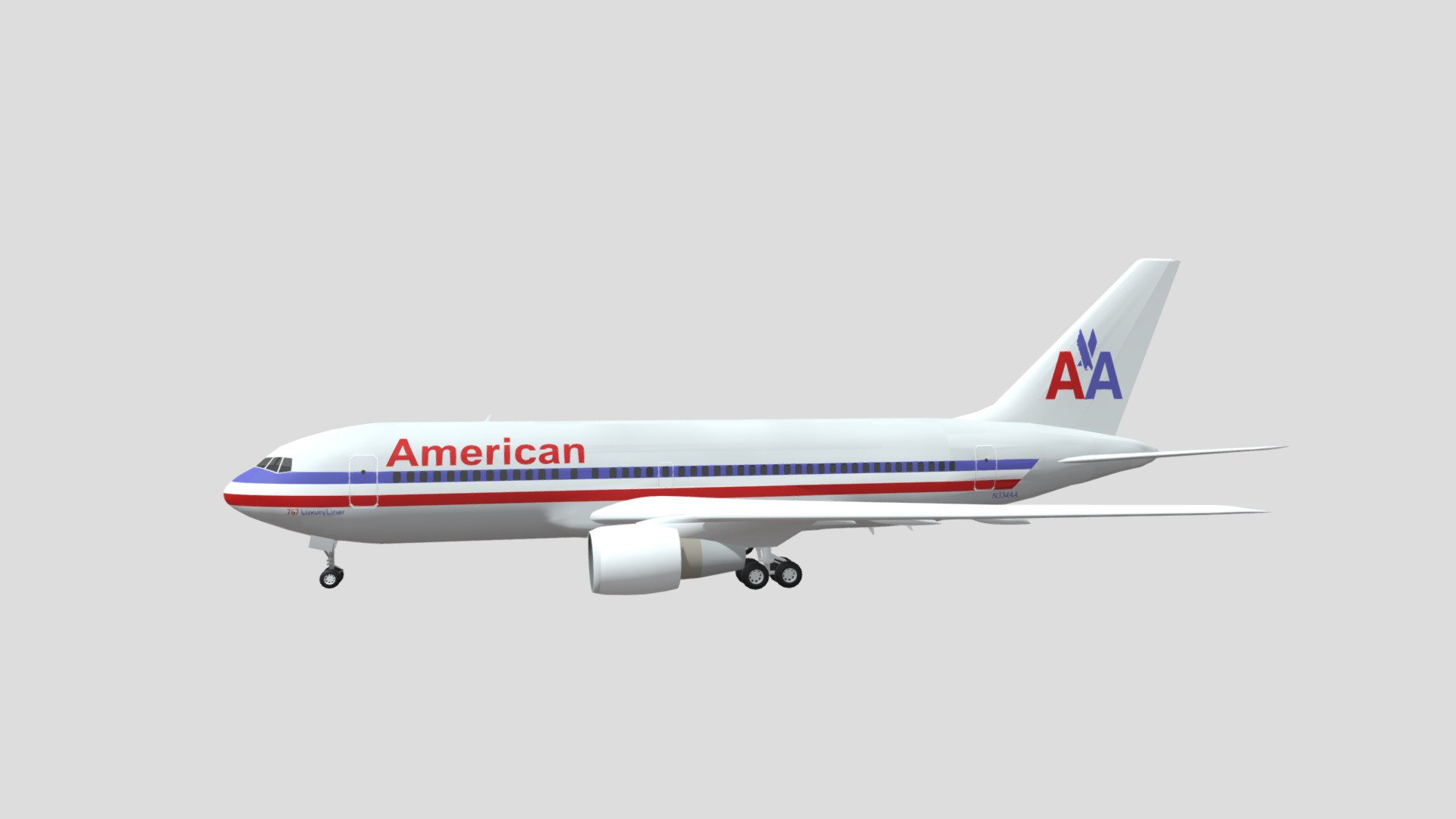 boeing 767(american) - Download Free 3D model by 1883 [353ef83] - Sketchfab