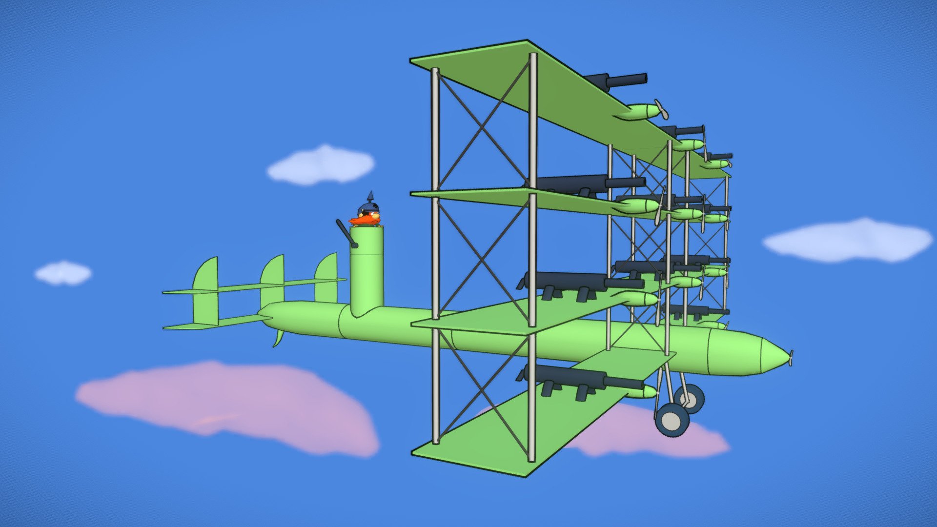 Sam Weird Plane - Download Free 3D model by LordDiego [353f3c0] - Sketchfab