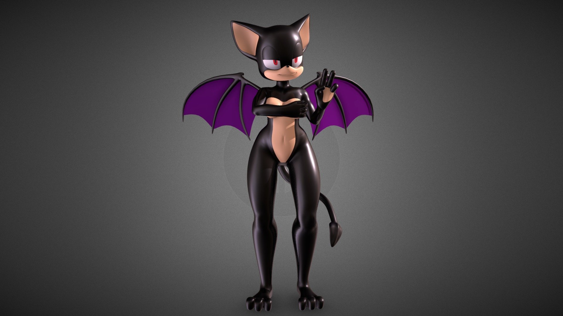 Sonic Girls Valkyria Black Bat - 3D model by kefka03 [3540de6] - Sketchfab