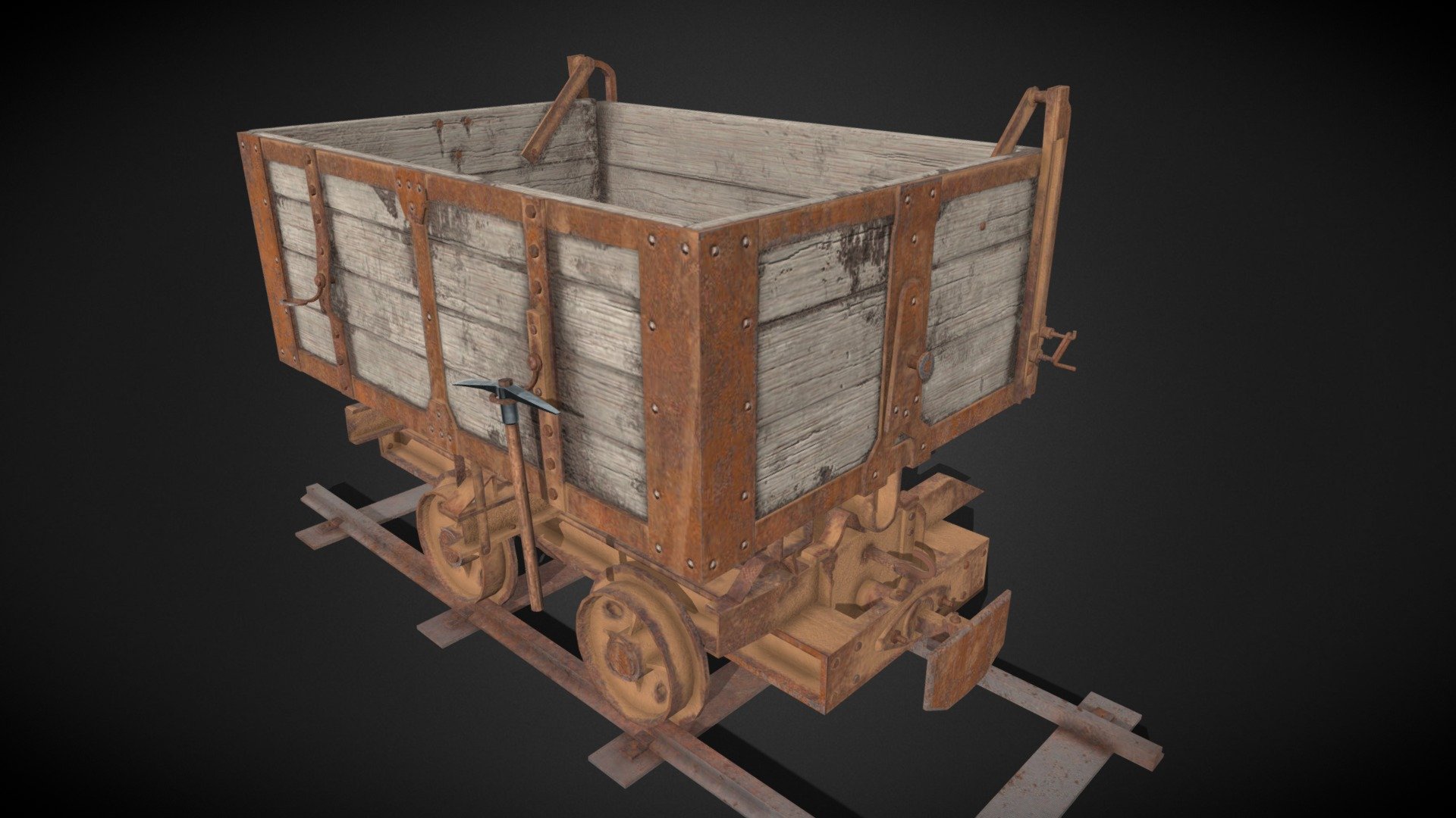 Industrial Mine Cart – Low Poly Asset TP3 - Download Free 3D model by ...