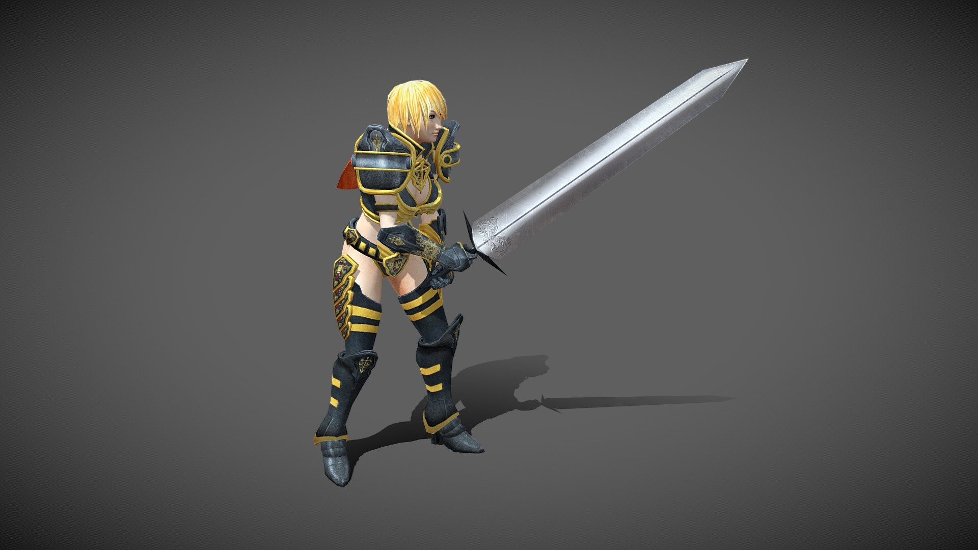 Animated Character Battle Sword Posturing Loop - 3D model by ...