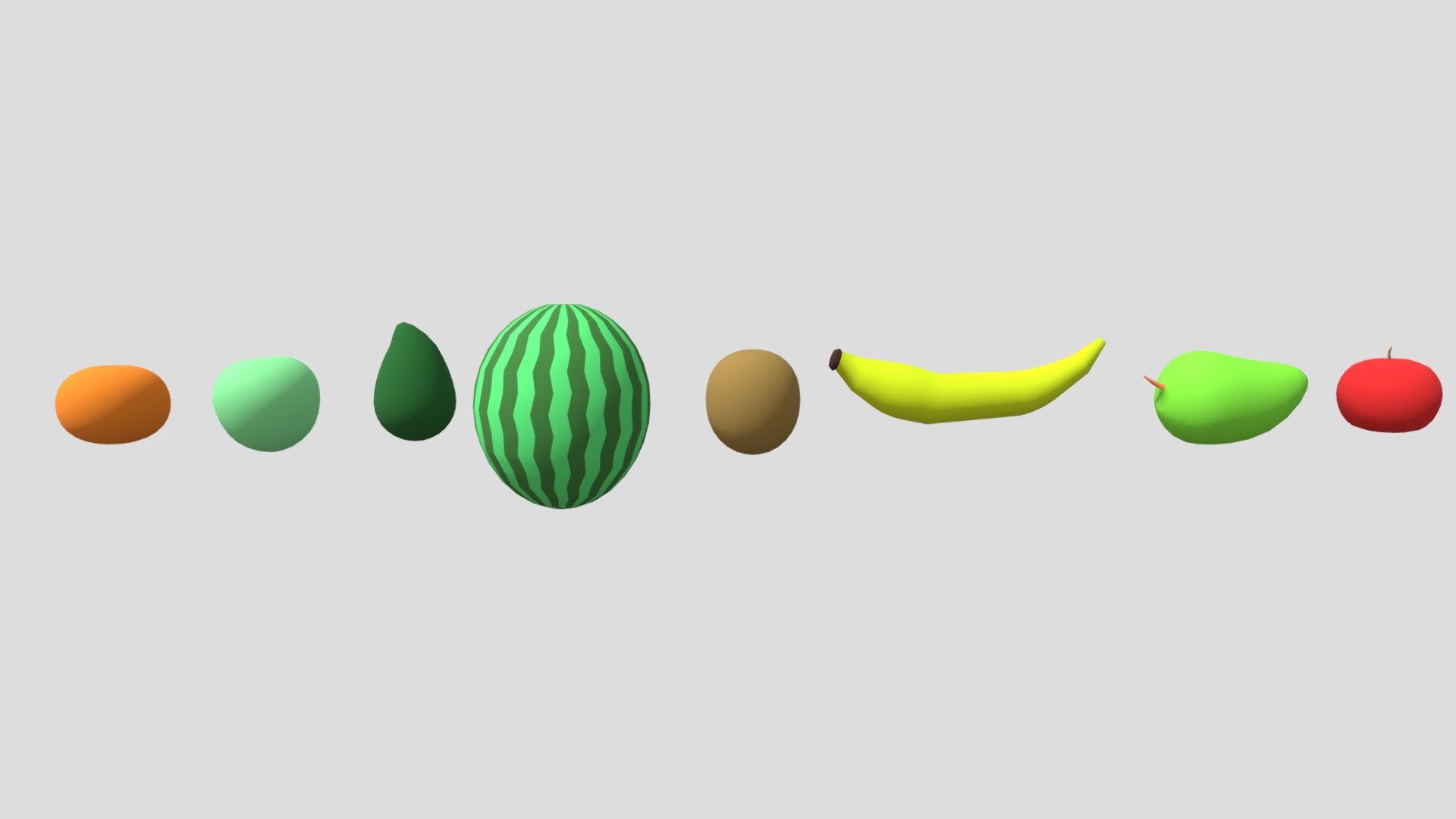 Fruits Low Poly With Basic Color - Download Free 3D model by antwork48 ...