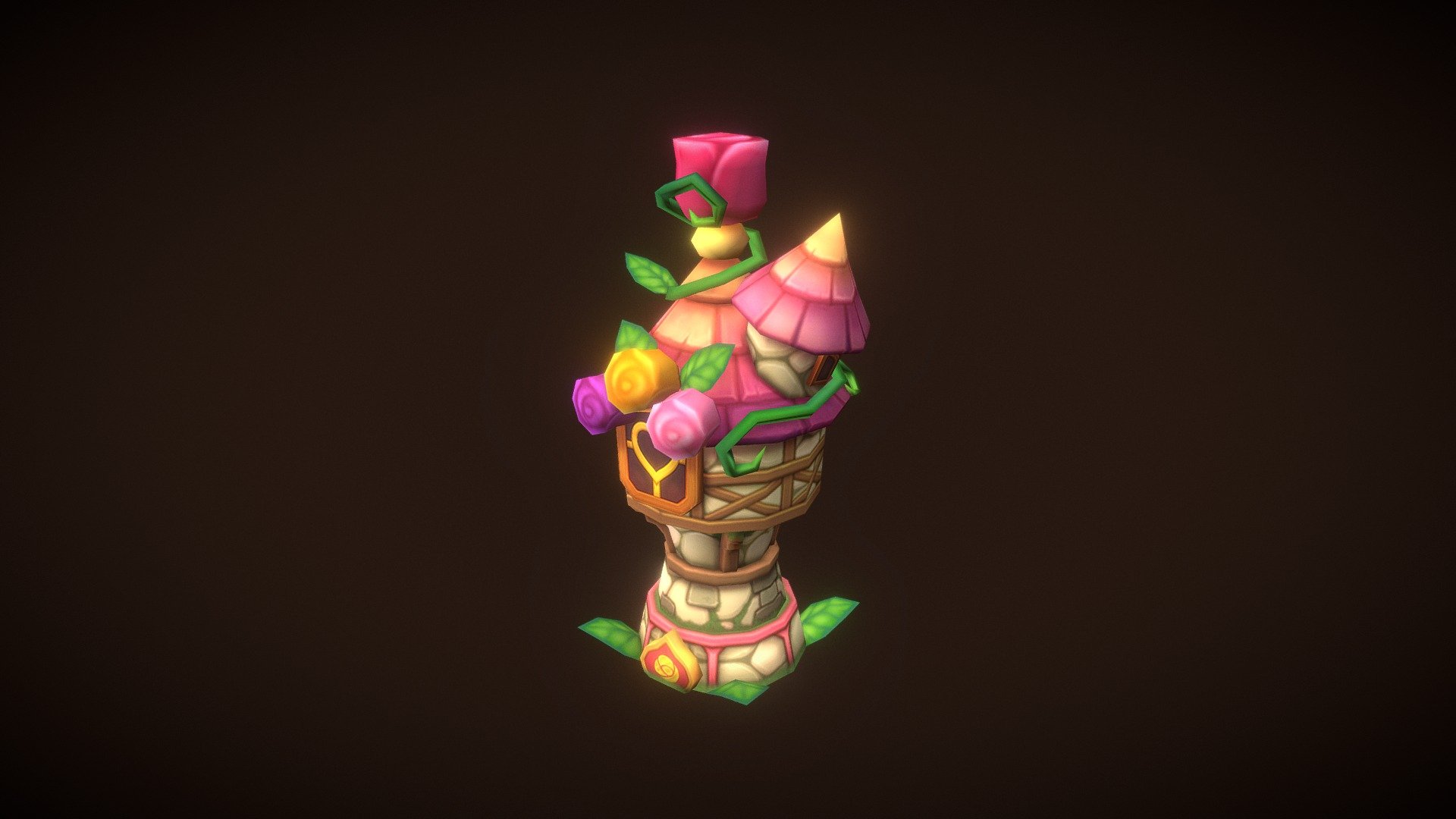 Rose tower - 3D model by Big judy man (@acerane) [3549e70] - Sketchfab
