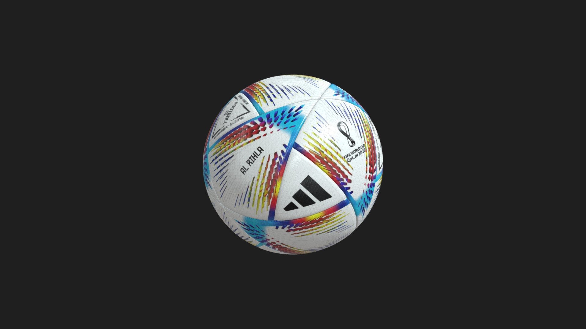 Adidas AL RIHLA - Qatar 2022 Ball - Download Free 3D model by ...
