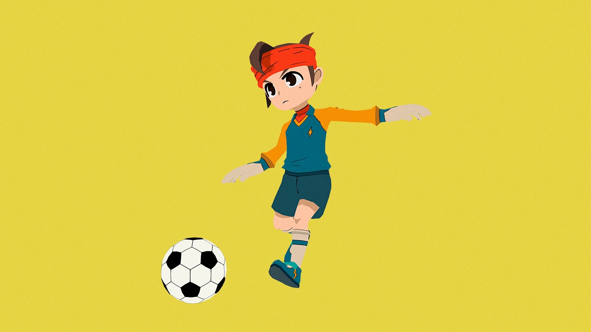 Mamoru Endou / Marks Evan from Inazuma Eleven - 3D model by ...