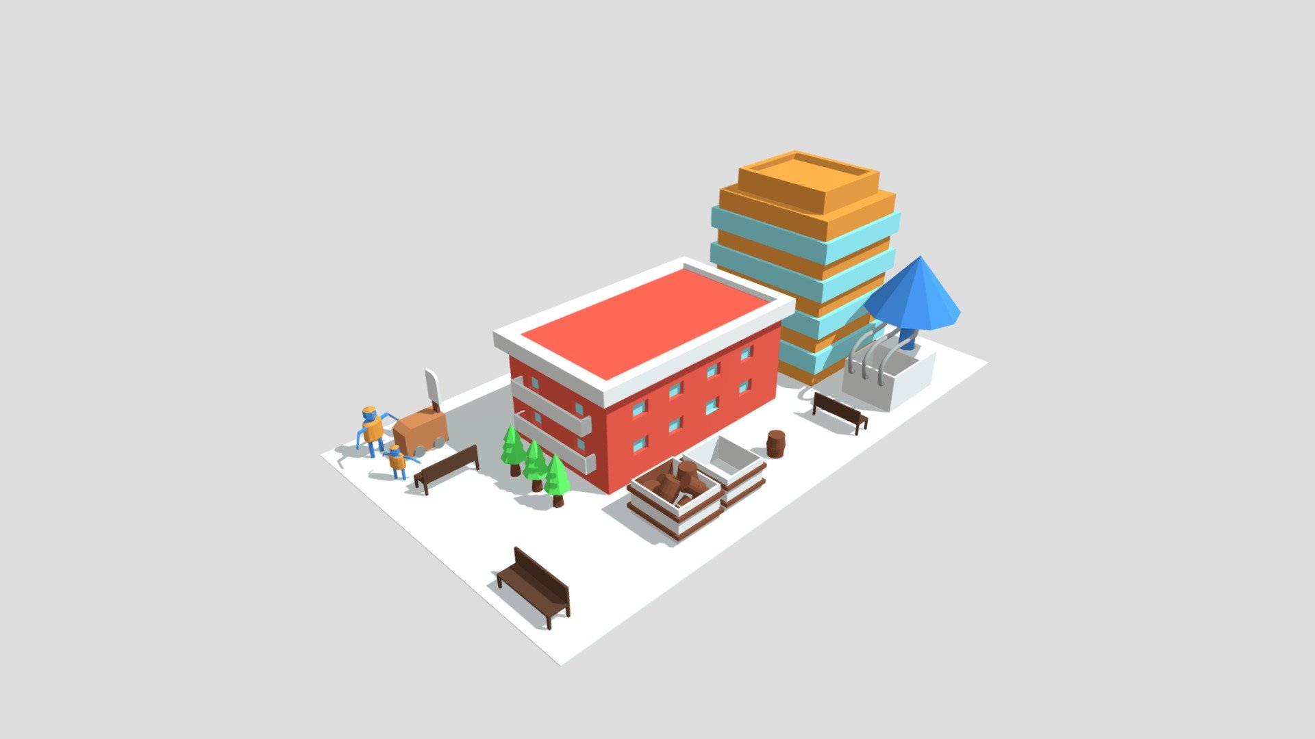 Building Low poly - Download Free 3D model by @voyager.artistry ...