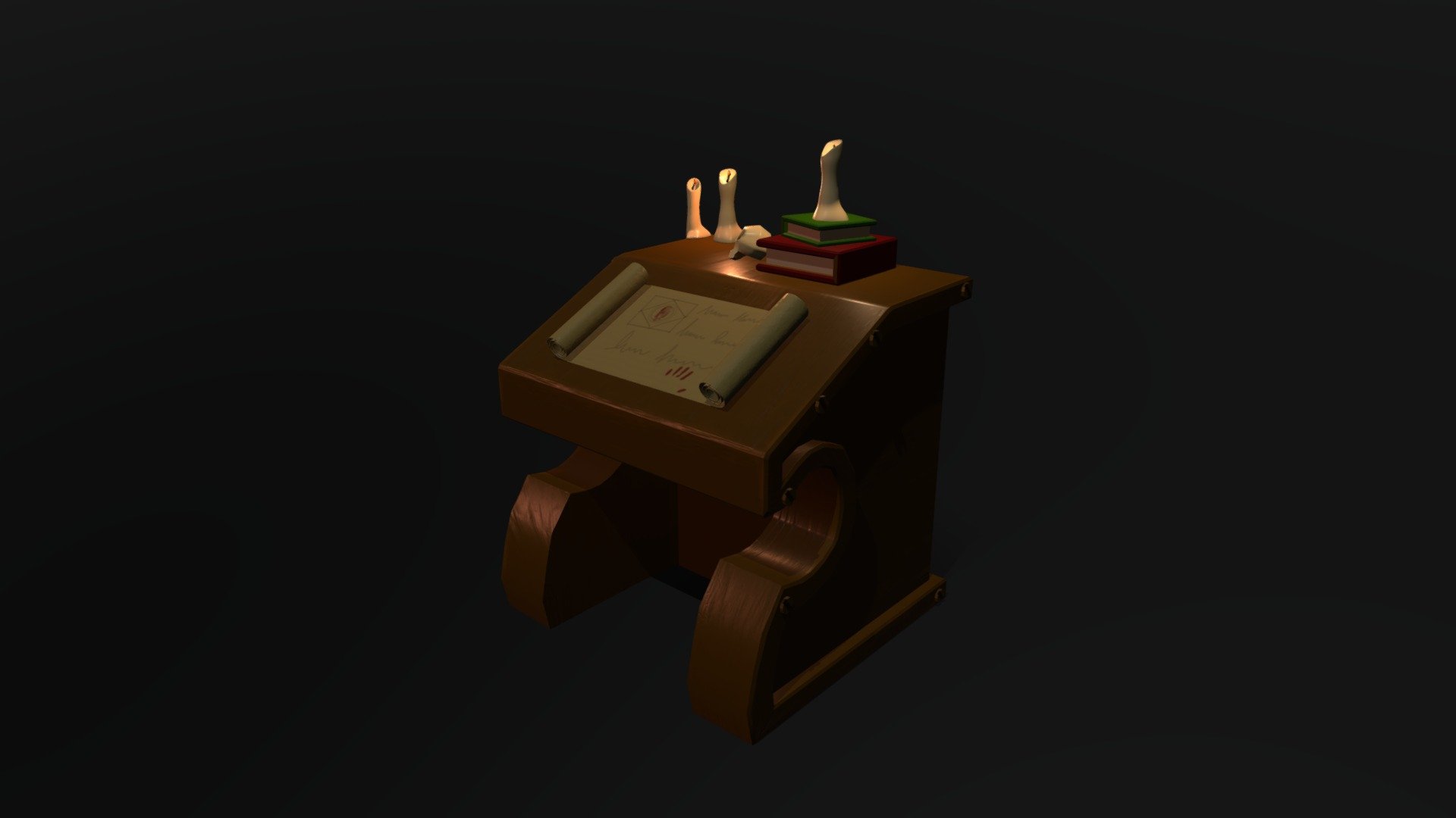 Desk Prop Low poly - 3D model by Lucas_Quinones [3558c63] - Sketchfab