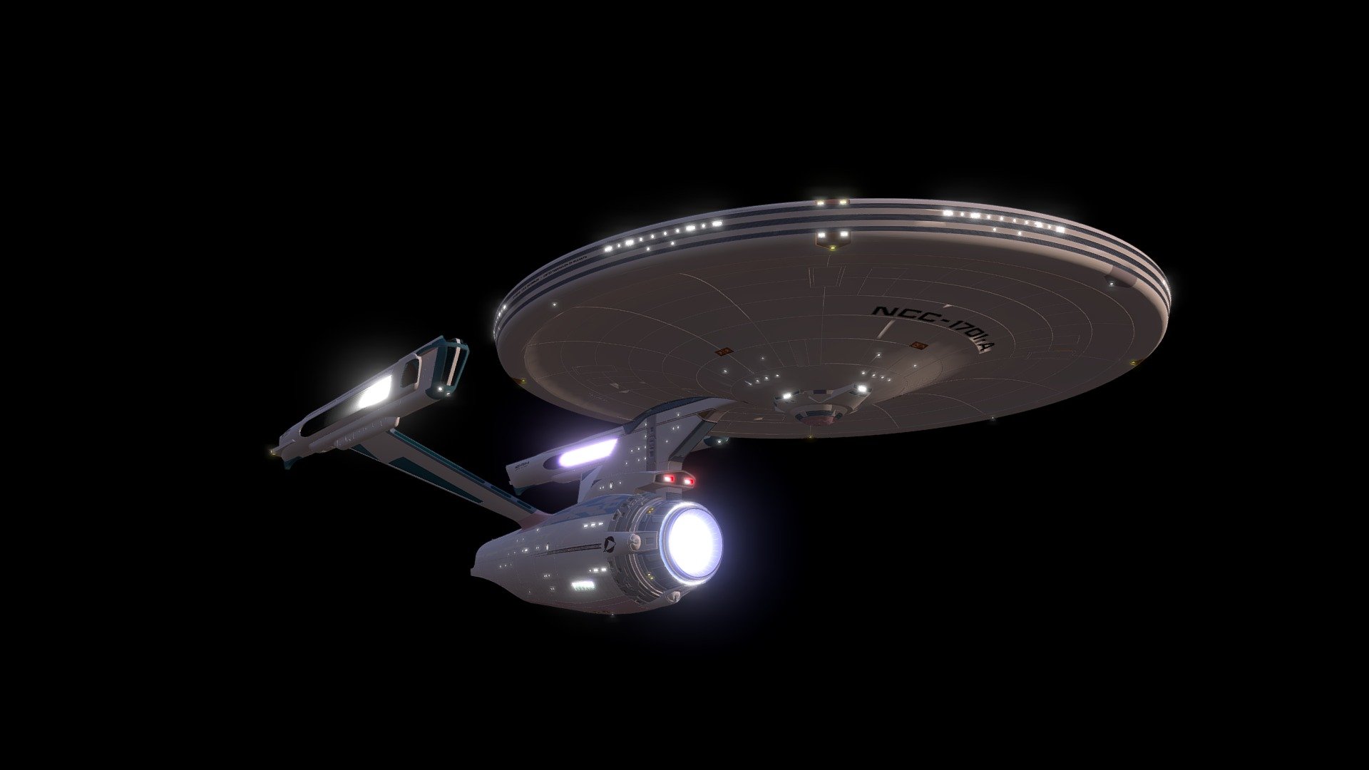 USS Enterprise - 3D model by yamahadrummer2017 [35595f0] - Sketchfab