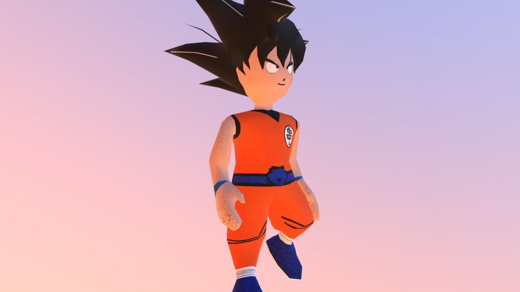 Goku Low Poly - 3D model by Ssjgeo [355dee4] - Sketchfab