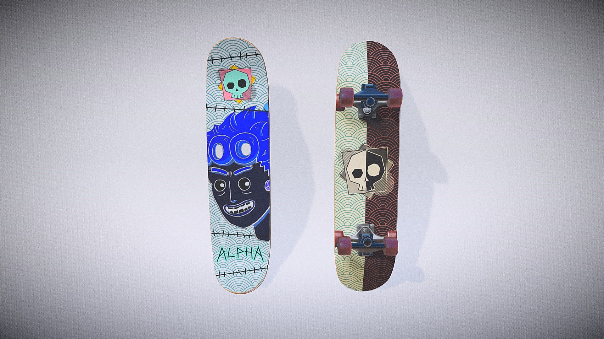 Skateboard Design #5 - 3D model by GuccioPucci (@Graphic_boi) [3560761 ...