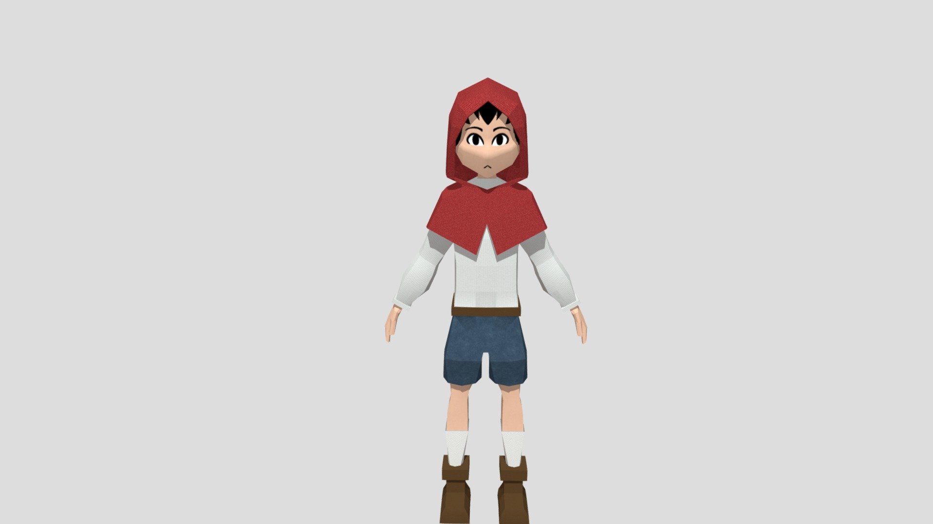 Red Riding Hood Boy - 3D model by n10531491 [3565577] - Sketchfab