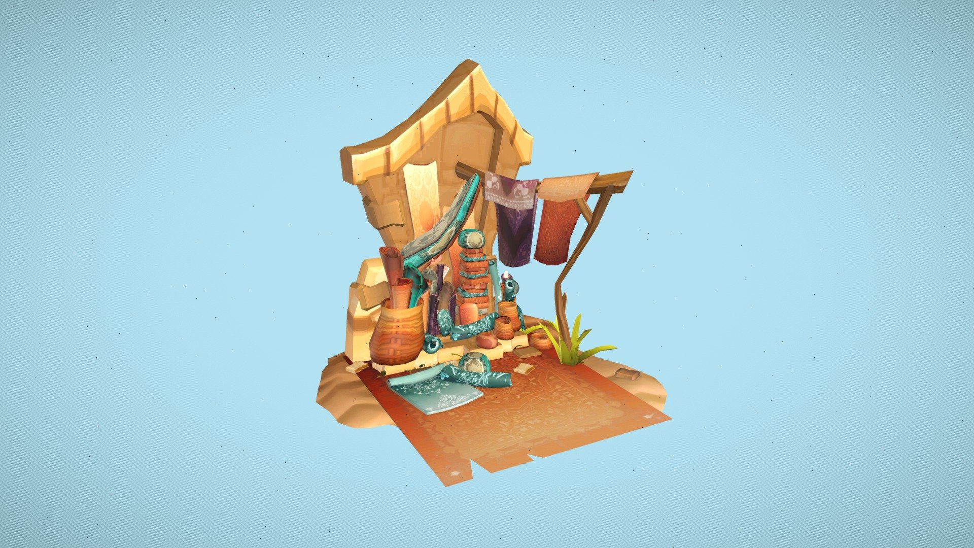 Carpet Bazaar - 3D model by Jirte.Vanhoenacker [356745a] - Sketchfab