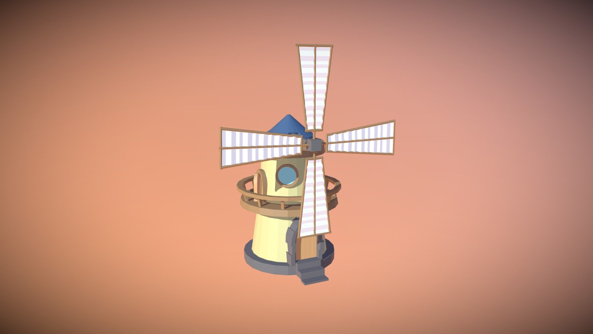 Low Poly Windmill - Download Free 3D model by annhatsady [3567516] - Sketchfab