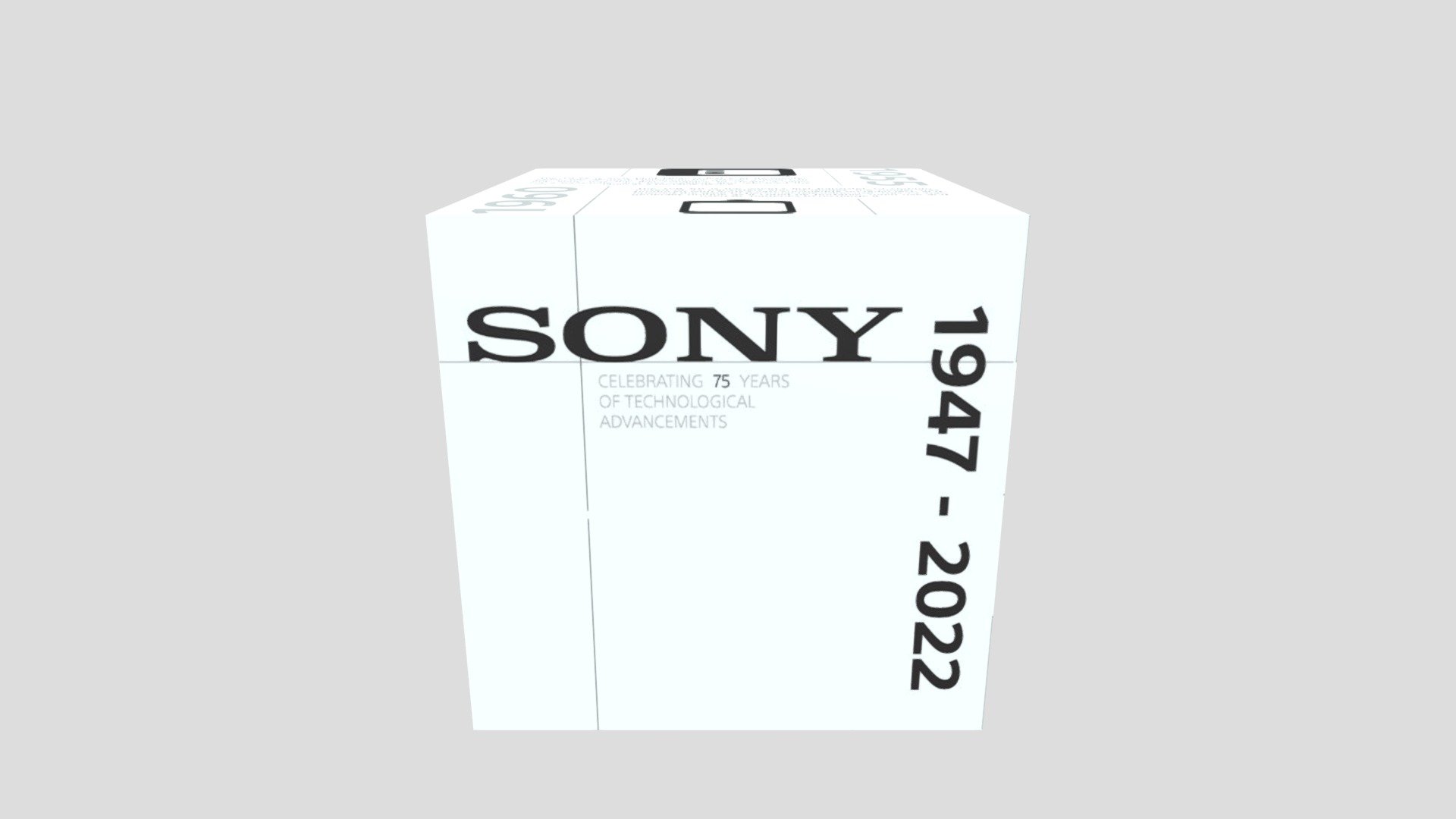 Sony 75th Anniversary Info Cube About Products - 3D model by samojpg ...