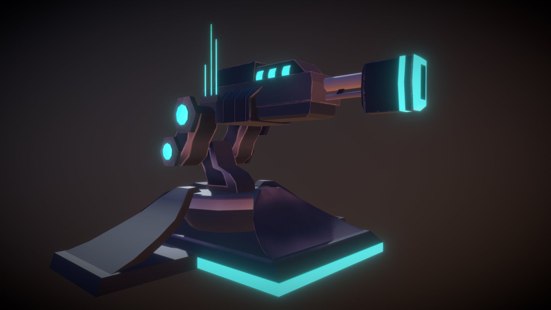 Scifi Turret - 3D model by DeadlyBunnyX [3568a38] - Sketchfab
