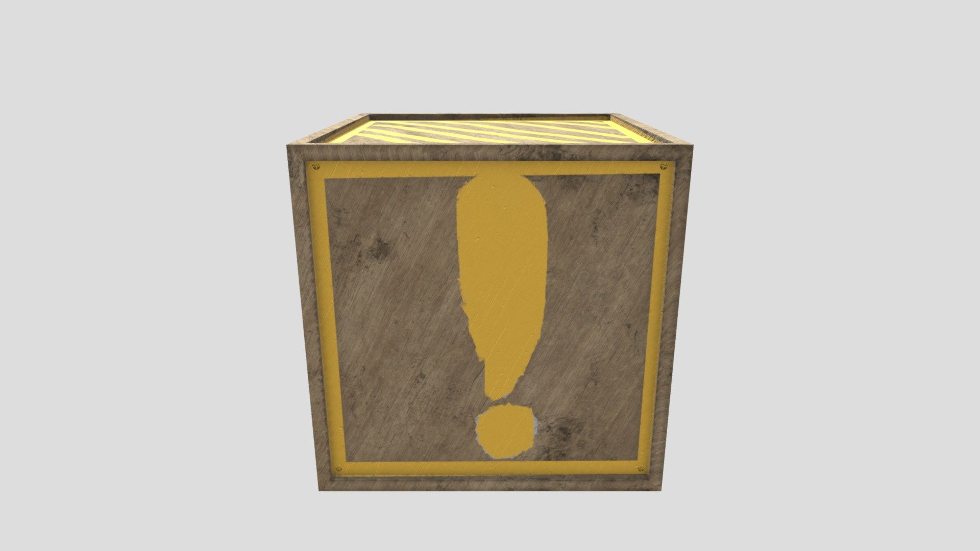 Wooden "Warning" Crate - 3D model by FenFox (@Fennecai) [3568fda ...