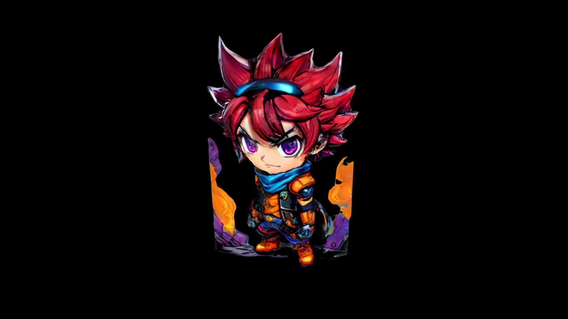 The Image Features A Chibi Style Character With Download Free 3d Model By Klrxyz 356b36b 