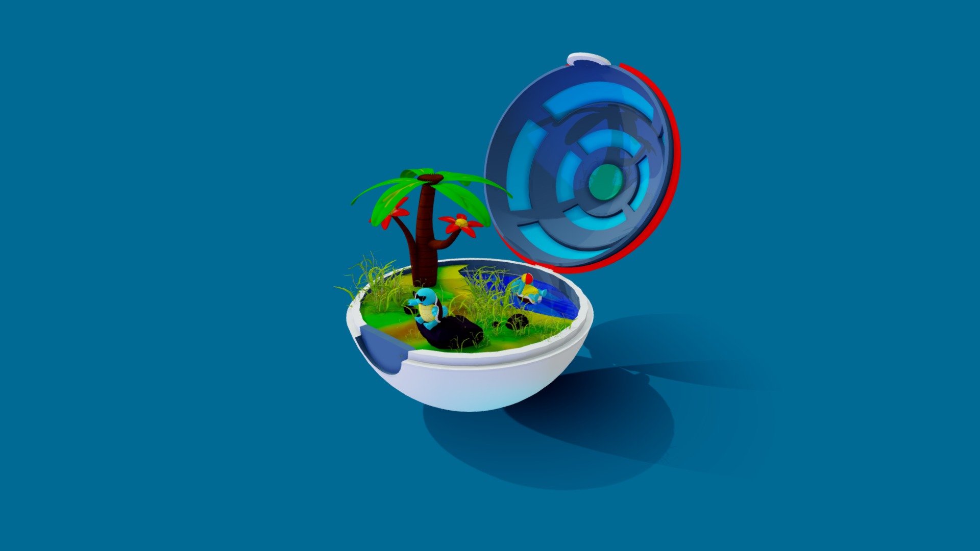 Diorama Pokeball Squirtle - 3D model by Jennifer Pereira ...