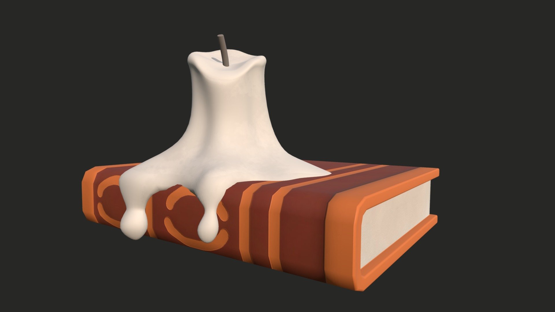 Candle & Book - 3D model by Maxime Lehmann (@Qewaaa) [356c43c] - Sketchfab