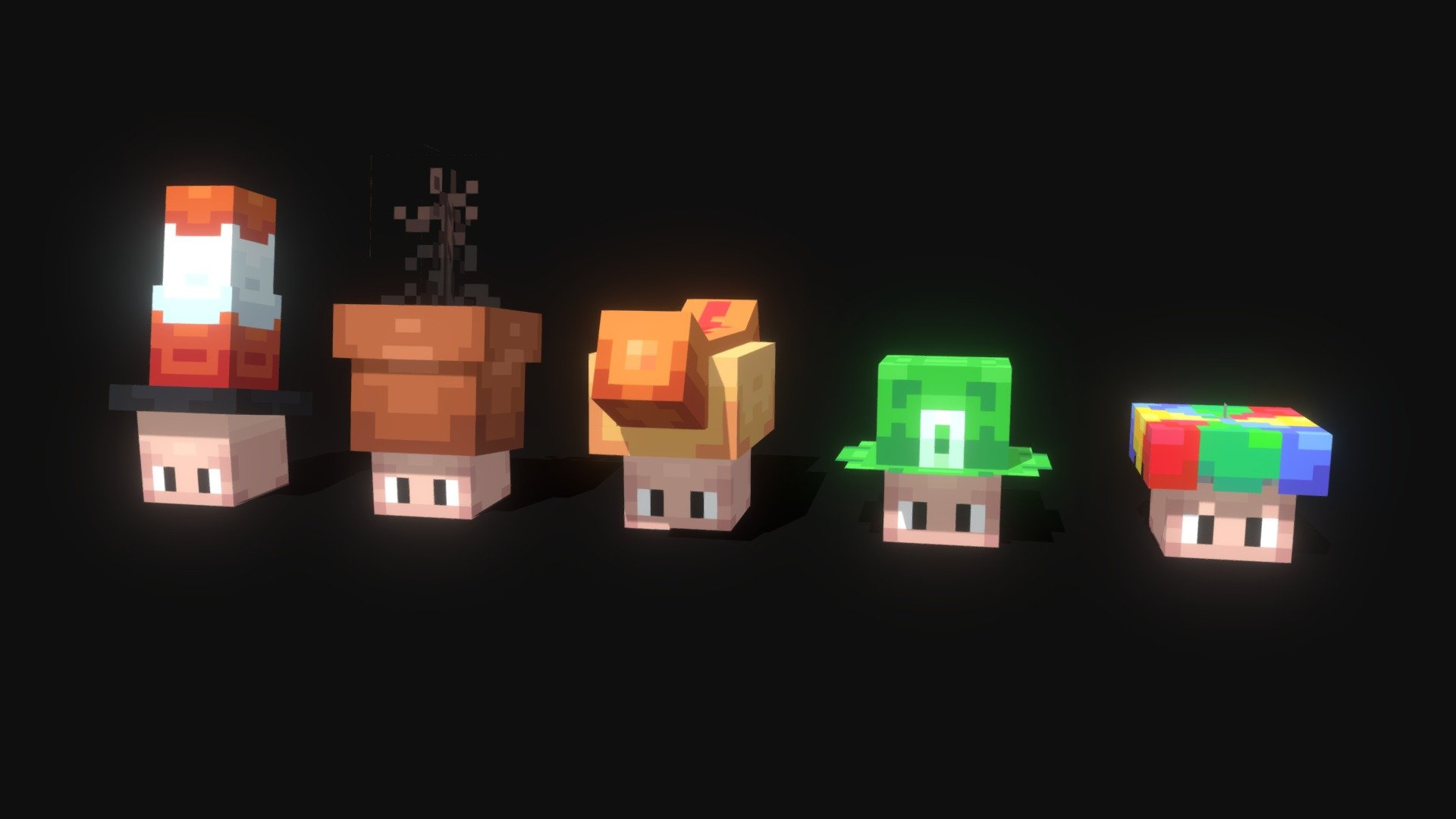Silly Hats - Minecraft - 3D model by Novua (@novuanet) [356efbf ...