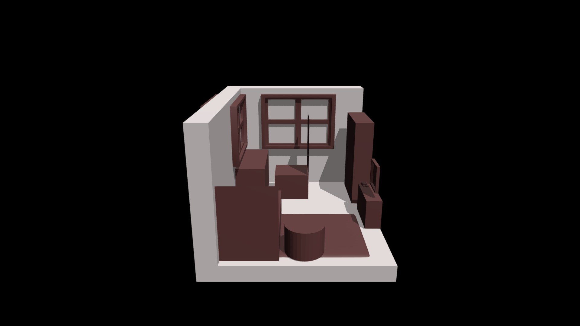 MY ROOM blockout - 3D model by minjiyeon4design [3579abb] - Sketchfab