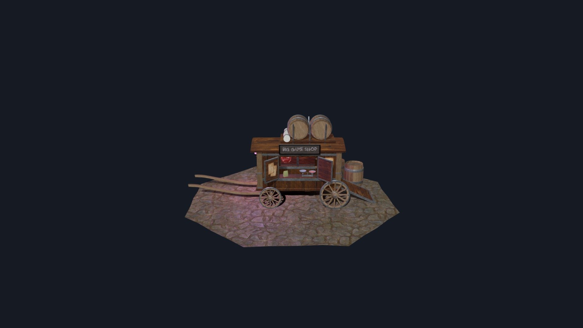 Meat merchant wagon - 3D model by Ishio (@inkstepart48f843fcf9984db0 ...