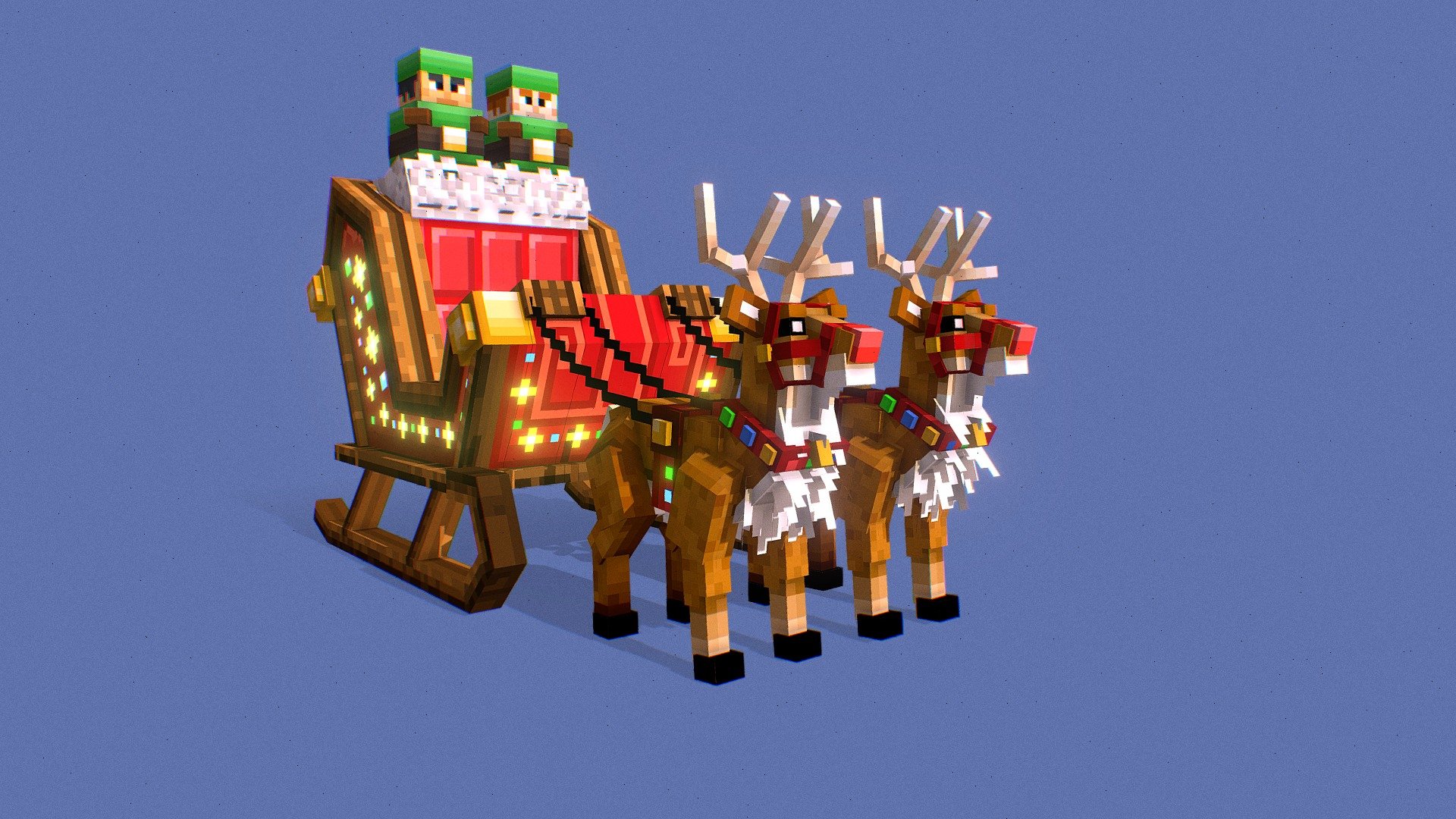 Santa's sleight - 3D model by MexBot.Arts [357d7c7] - Sketchfab