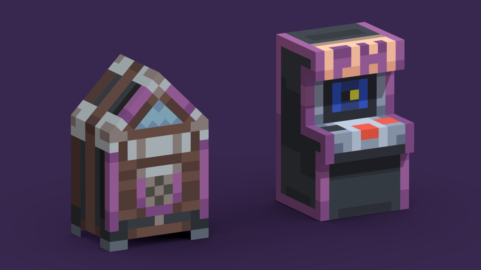 Stylized Jukebox and Arcade Machine - 3D model by PhantomEye [357e69b ...
