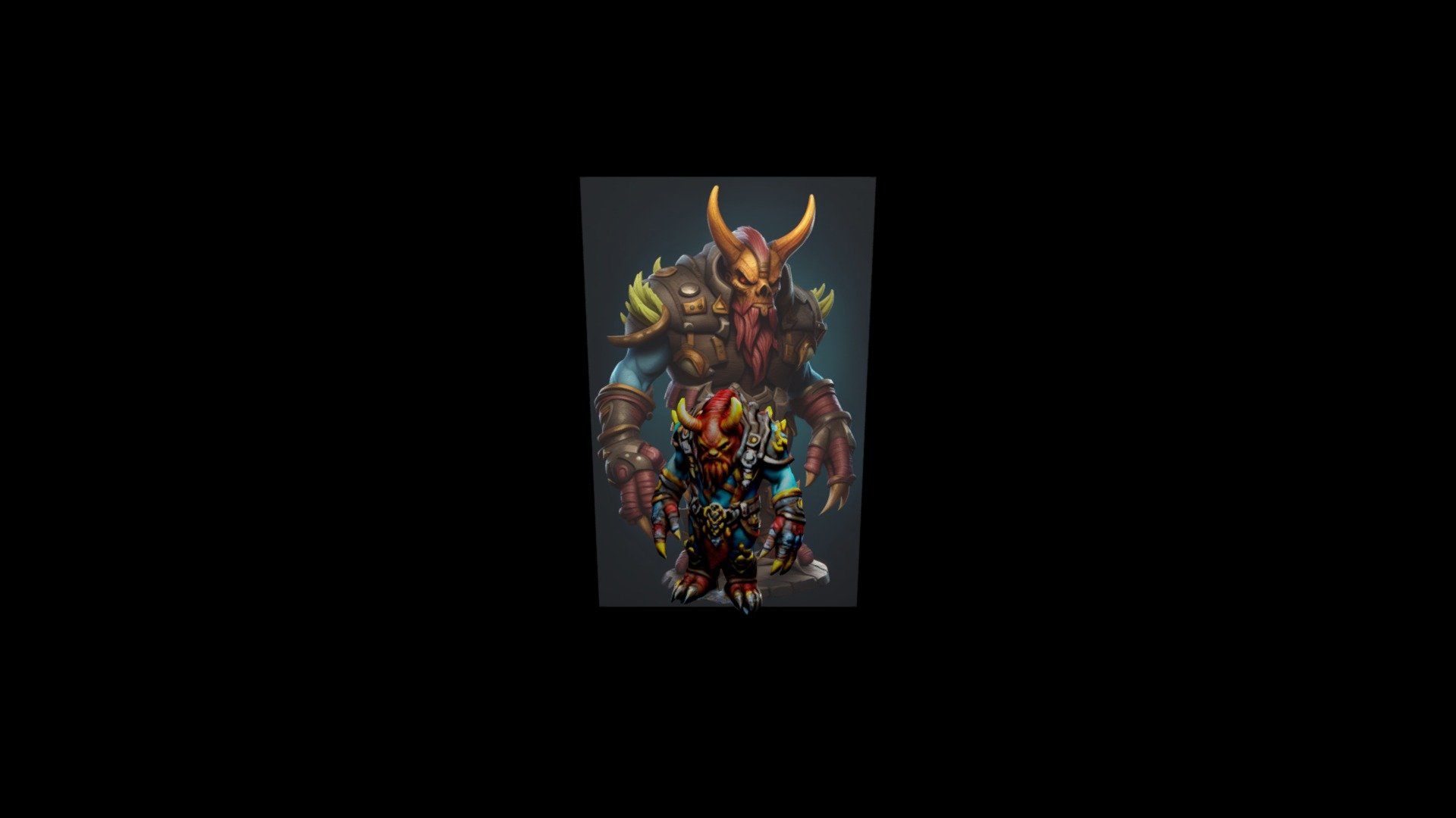 "Fantasy character with horns and claws" A fa - Download Free 3D model ...
