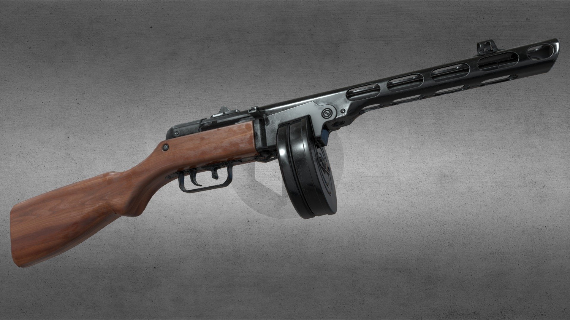PPSh-41 Submachine Gun - Buy Royalty Free 3D model by 3d Assets Gun ...