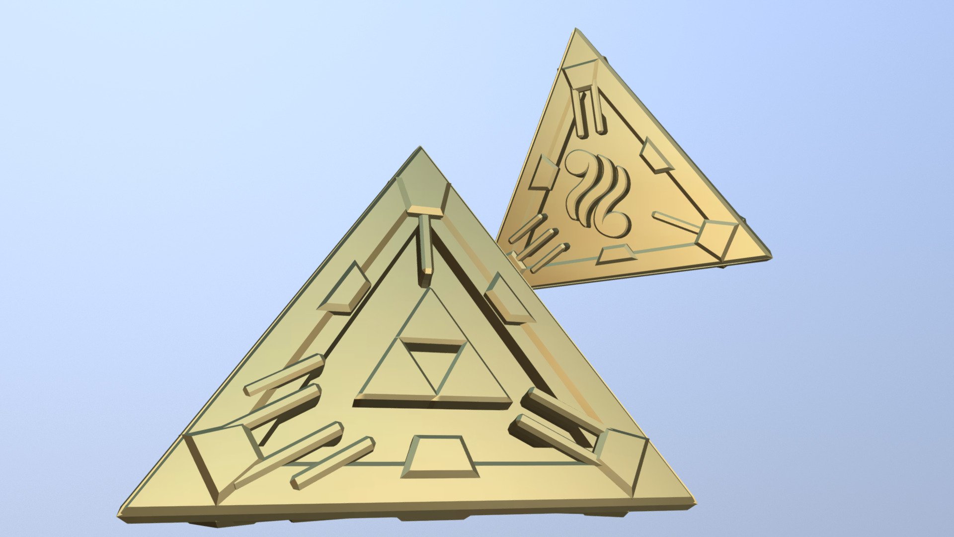 3D Print - Zelda Themed D4 Dice - 3D model by Spex130 [3586f51] - Sketchfab