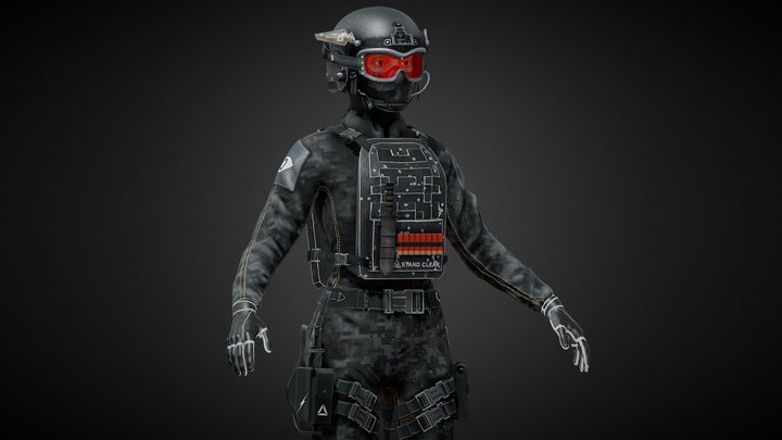 Soldier-sci-fi 3D models - Sketchfab