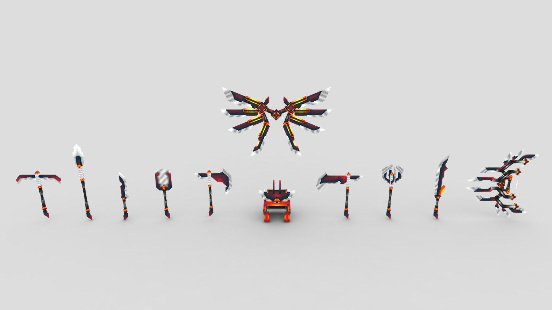 Degraded Silver Weapon Set - Buy Royalty Free 3D model by EliteCreatures [358bd72] - Sketchfab Store