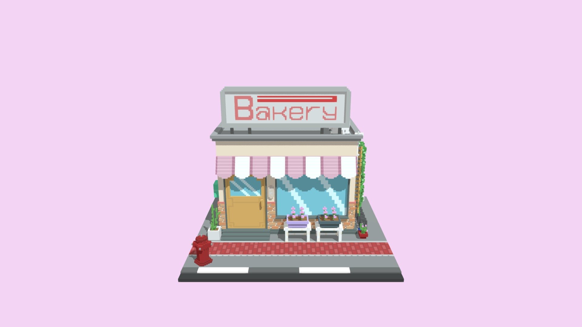 Sweet Bakery in the Street - 3D model by alfasaur [358bdfc] - Sketchfab
