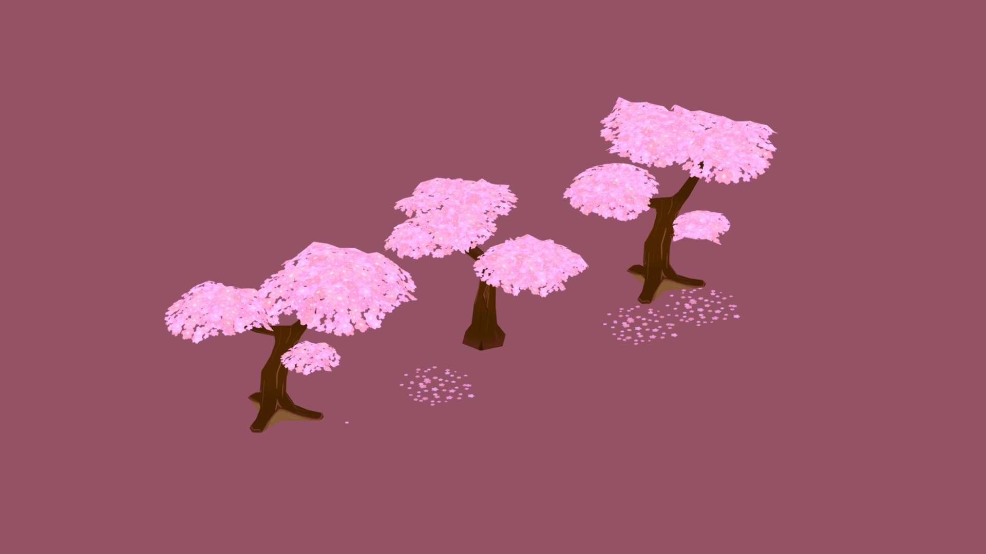 Sakura Tree Bundle Asset - Buy Royalty Free 3D model by zephyrin ...