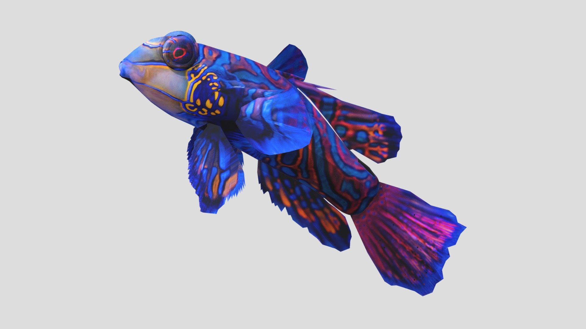 BLUE FISH - 3D model by fadwa_toon (@cuteanimals) [358ddda] - Sketchfab