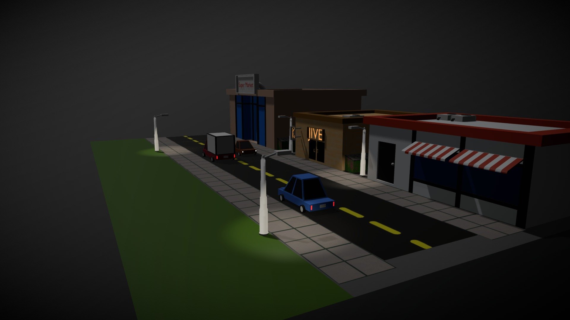 Midnight Street - 3D model by Purple7989 [358f3d3] - Sketchfab