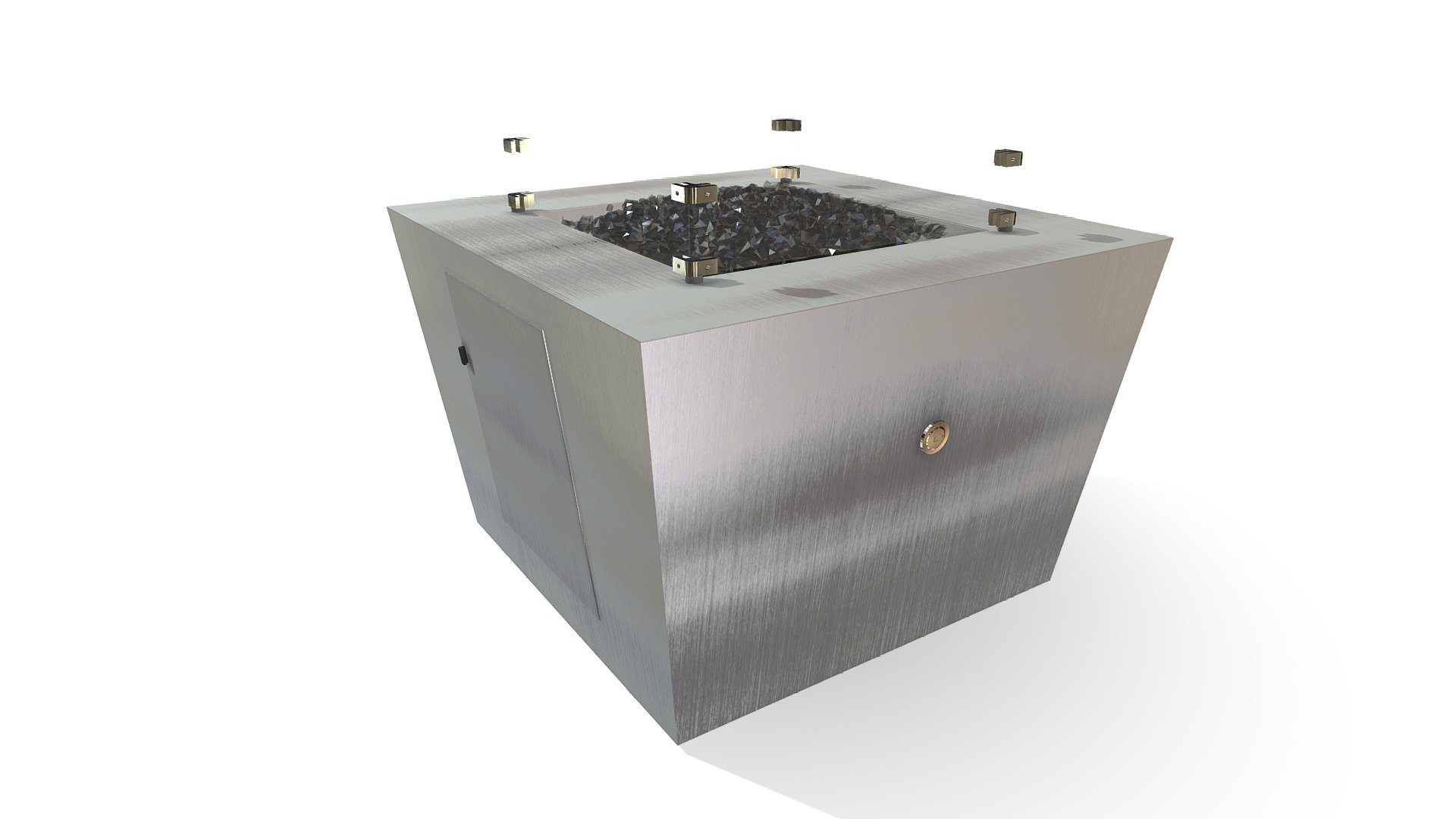Redan Fire Pit Table - Stainless Steel - 3D model by 🔥Modofire ...